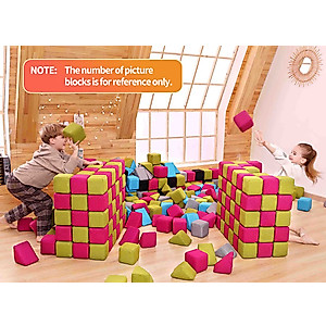 nets Tribe Magnetic Soft Building Blocks for Kids, Magnetic Blocks, Big Blocks, Educational Toys, Incredibly Fun Building Block for Children (Blue+Gray)