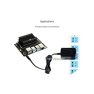 Waveshare Power Supply Applicable for Jetson Nano 5V/4A OD 5.5mm ID 2.1mm (US Adapter only)