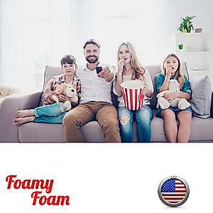 Foamy Foam High Density 4 inch Thick, 24 inch Wide, 24 inch Long Upholstery Foam, Cushion Replacement