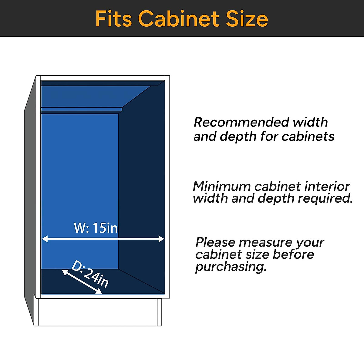 ROOMTEC Pull Out Cabinet Organizer(14"W x 21"D),Heavy Duty Slide Out Shelves,Pull out Drawers for Kitchen Cabinet,Base Cabinet Organization for Home, Kitchen, Bathroom