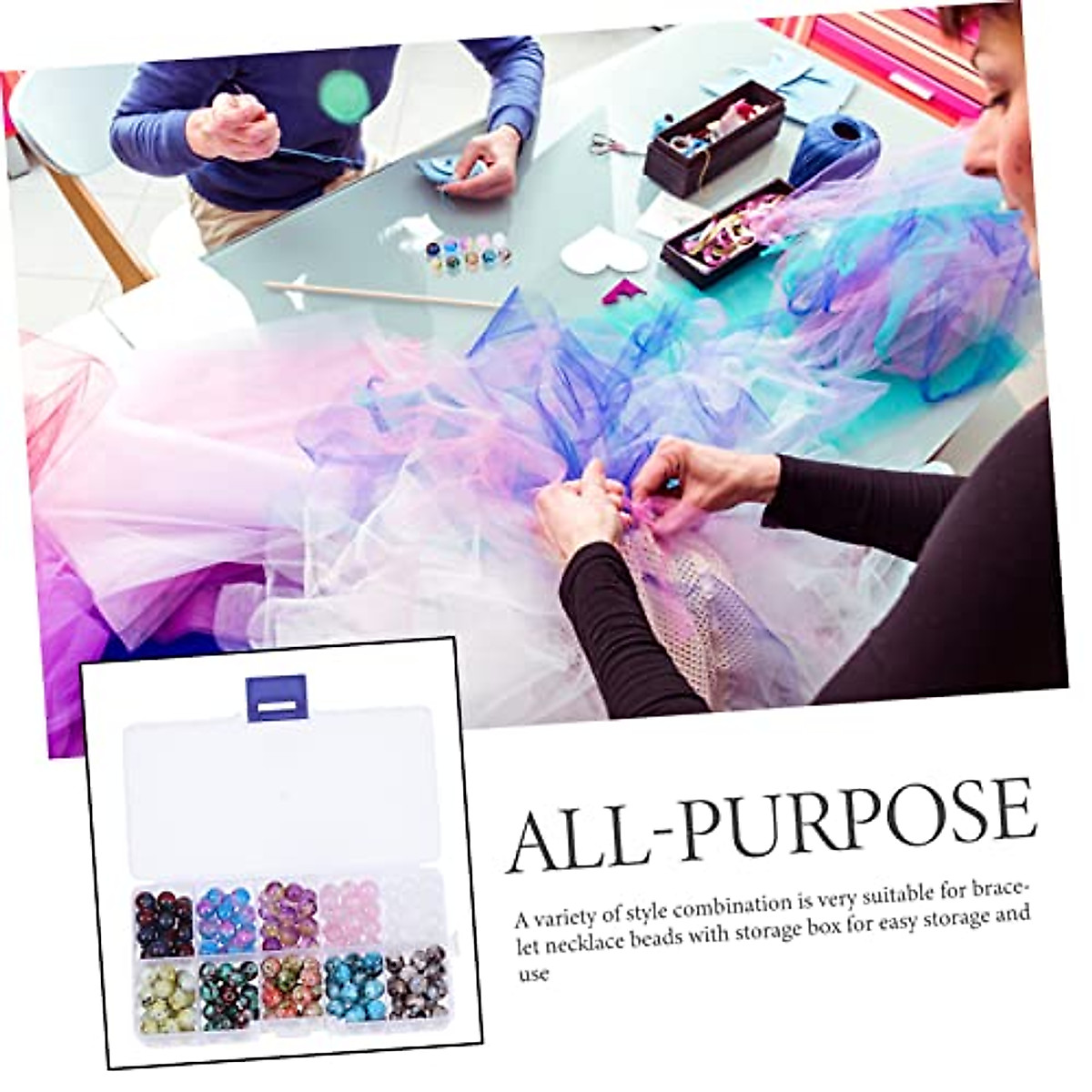 Didiseaon 200pcs Floral Beads Arts and Crafts Kit Gemstone Bracelets Crystal Choker Necklace Loose Beads Lava Bead Bracelet Bulk Necklaces Jewelry Accessories Natural Stone Spacer Beads Chic