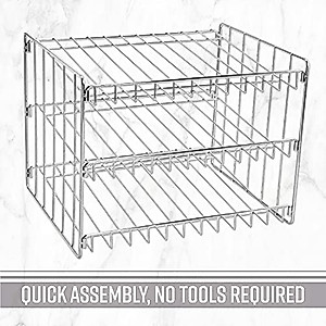 Kitchen Details 3 Tier Can Organizer | Canned Food Storage Rack | Kitchen Cabinet and Pantry Organization | Holds 36 Cans | Space Saving | Chrome