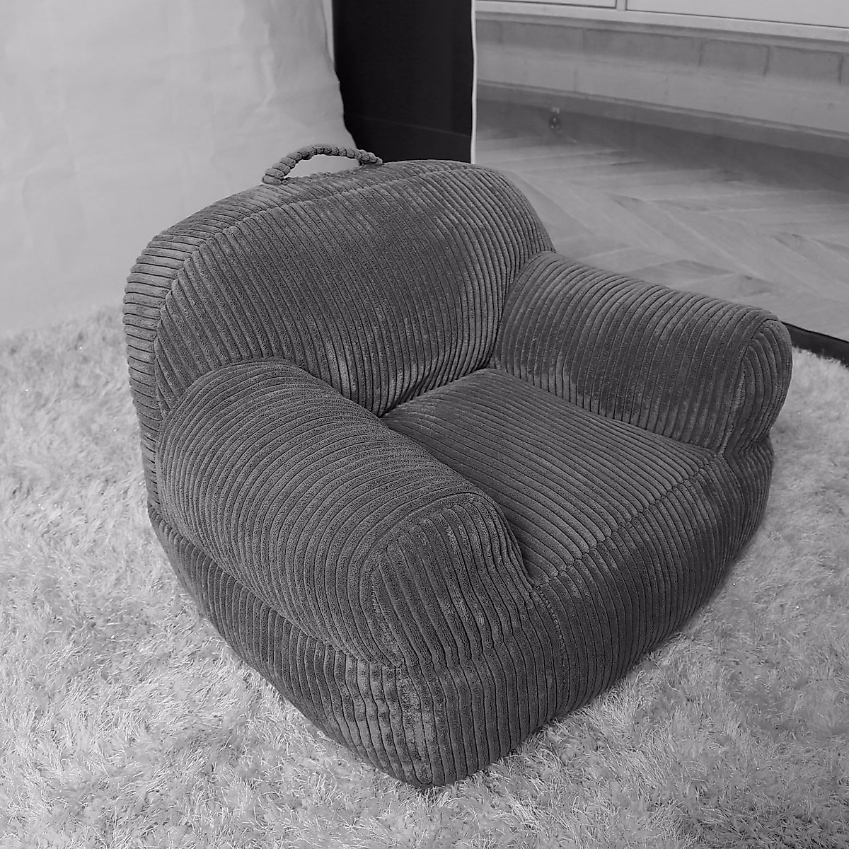 Louis Donné Bean Bag Sofa Chair, Ultra-Soft Foam Filling Arm Chair, Reading Couch for Kids, Teens and Adults, Lazy Sofa for Living Room, Bedroom