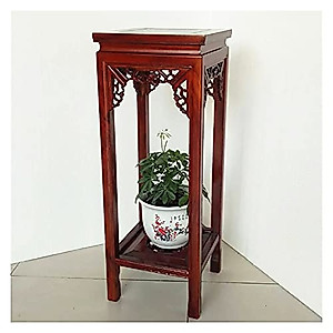 TOMYEUS Display Stand Pedestal Wooden Display Stand Indoor Plant Stand Plant Shelf Flower Pot Holder Flower Pot Display Shelf Patio Rustic Wood Stand Free Standing Bonsai Pedestal (Size : Large)