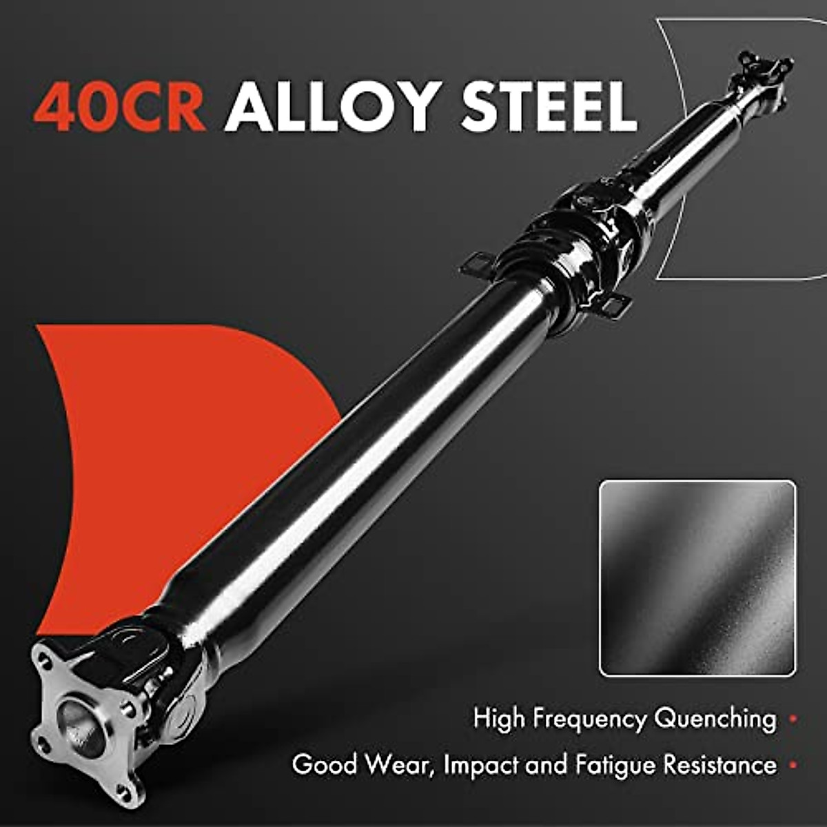 A-Premium Rear Complete Drive Shaft Prop Shaft Driveshaft Assembly Compatible with Toyota Tacoma 1995-2004 3.4L Extended Cab Pickup, 4WD Manual Transmission, Replace# 3710035740, 371003D220
