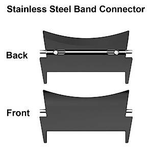 Sankel Stainless Steel Adapter Compatible for Samsung Galaxy Watch 4/5 Strap, Watch Band Metal Replacement Connector for Galaxy Watch 4/5 44mm 40mm, Watch 5 Pro 45mm,Watch 4 Classic 42mm 46mm (Black)