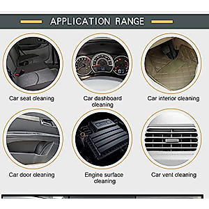 BIAOMEI High Pressure Car Interior Cleaning Gun Automobile Detailing Cleaning Car Detailing Dry Washing Gun with Brush (New ugrade Aluminum Tube Rotate), z-014