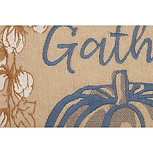 VHC Brands Ashmont Fall Throw Pillow, Decorative Harvest Pumpkin Accent, 100% Cotton Shell