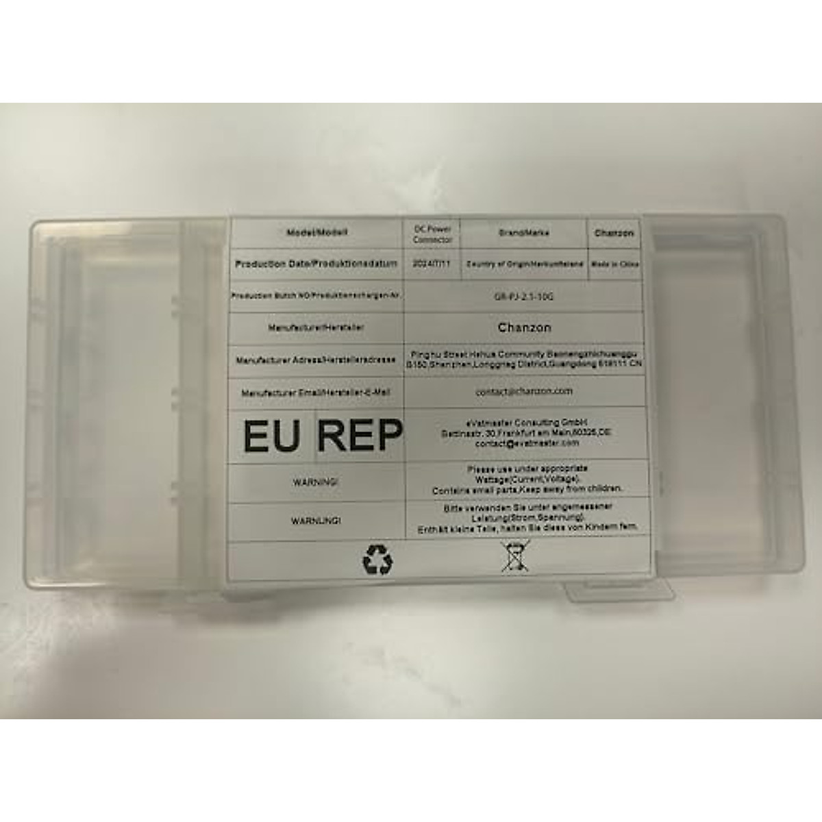 CHANZON 10 Pcs Male 12V 5.5 mm x 2.1 mm DC Power Jack Connector 24V Barrel Plug for CCTV Security Camera Cable Wire Adapter