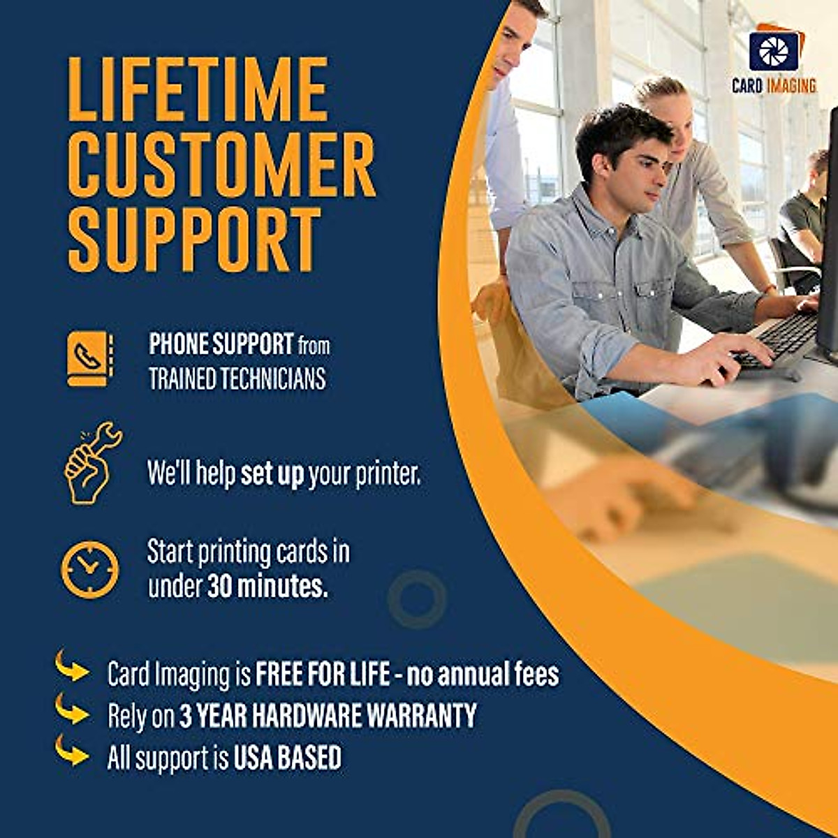 Magicard 300 Dual Sided ID Card Printer & Supplies Bundle Badge Maker Machine (3300-0021)