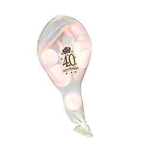 10pcs Gold Confetti Balloons，12 inches Happy Birthday Sign Party Balloons with Golden Rose Paper Confetti for 60th Anniversary Birthday Party