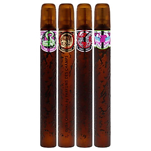 Cuba Original by Parfums Des Champs Jungle Collection 4-Piece Perfume Variety Gift Set - Includes Cuba Snake, Cuba Tiger, Cuba Zebra, and Cuba Heartbreaker - 1.17 Oz Perfume (EDP) Each