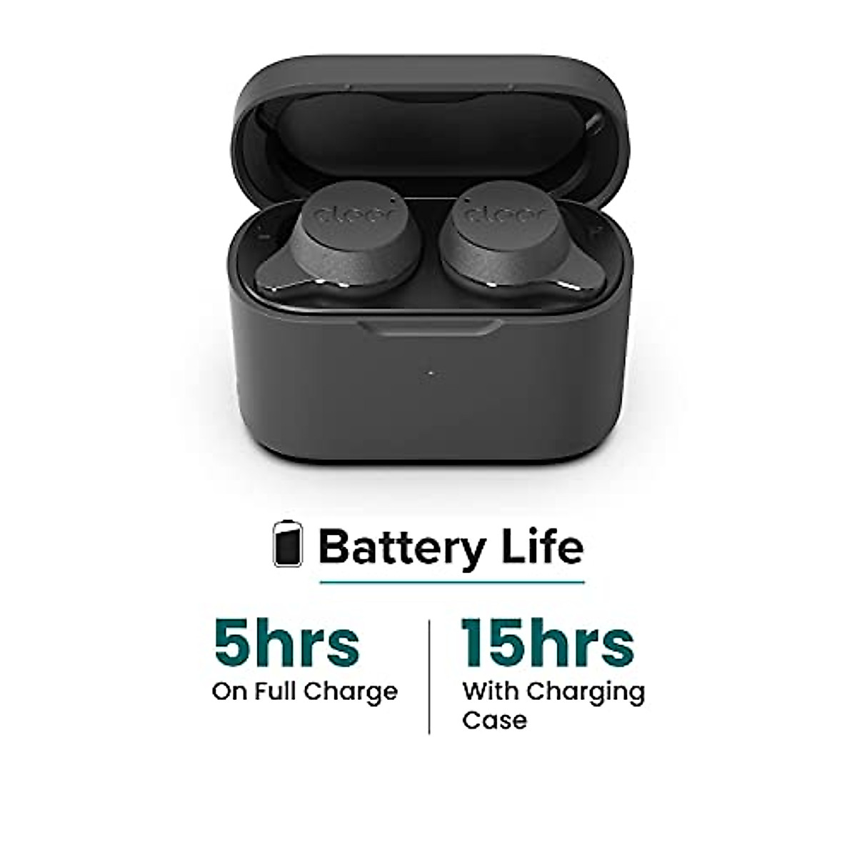 Cleer Audio, Roam NC Wireless Bluetooth Noise Cancelling Earbuds with Long Lasting Battery Life, Sweat Proof and Water Resistant, Touch Controls, Ambient Mode Music and Calls, Black