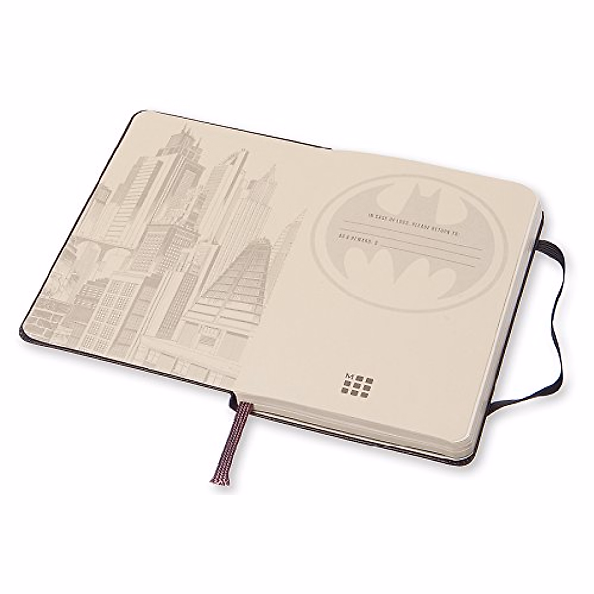 Moleskine Limited Edition Batman Notebook, Hard Cover, Pocket (3.5" x 5.5") Plain/Blank, Black, 192 Pages (LEBA01QP012)