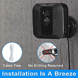 Itramax 30 FT Blink Outdoor/Indoor (3rd Gen) Charger Cable with Adapter(2 Pack),Compatible for Blink XT/XT2 Camera Charging Brick and 90 Degree Right Angled Micro USB Cord,Waterproof Power Wire Supply