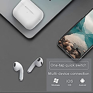 Wireless Earbuds, Bluetooth Headphones IPX7 Waterproof Wireless Bluetooth with Charging Case 24H Playtime, Pop-ups Auto Pairing Hi-Fi Stereo Sound Headset for iPhone/Samsung/iOS/Android1