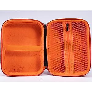 Phomemo Case 2023 Upgrade Version M110 M200 M221 Label Printer,M220 Thermal Label Maker, P3200 D1600 M04S Sticker Photo Printer Storage Holder Tape Paper Roll&USB Cable(Box Only)-Orange