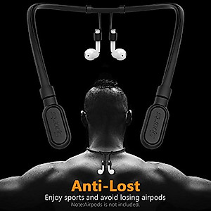 GOGOSODU Compatible Airpods Strap, Silicone Anti-Lost Wire Cable Connector Sports Neckband Compatible for Airpods Pro 2nd/ Airpods Pro 1st/ Airpods 3, 2, 1, Black