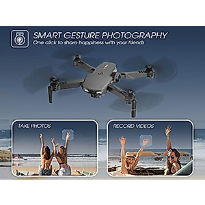 NEHEME NH525 Foldable Drones with 1080P HD Camera for Adults, RC Quadcopter WiFi FPV Live Video, Altitude Hold, Headless Mode, One Key Take Off for Kids or Beginners with 2 Batteries, Upgraded Version