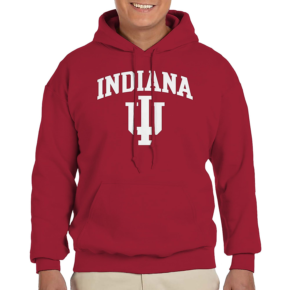 UGP Campus Apparel AH03 - Indiana Hoosiers Arch Logo Hoodie - Large - Cardinal