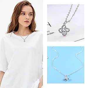 Harry and Henry Birthday Gifts for Women 40th 50th 60th 70th 80th 90th Birthday Necklace for Her Zircon Love Knot Necklace Gifts for Birthday （80th birthday gifts for her）