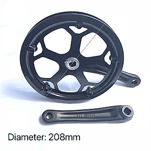 Mountain Bike Crankset Square Taper 170mm Crank Set 48T Aluminum Alloy CNC Cycling Racing Bike Accessories with Crank for City Folding Bicycle Electric Bike