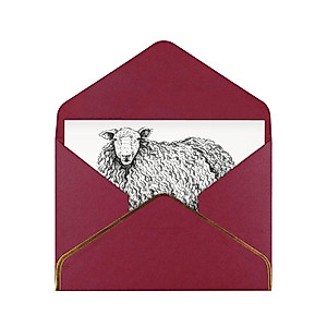 Vintage Sketch Sheep Alpaca Thank You Cards With Envelopes, Blank Greeting Note Cards With Envelopes Blank Inside, Funny Birthday Cards For Women Men, Thank You Card For Wedding Business,Graduation