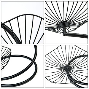 mossFlos 3-Tier Fruit Basket Holder, Decorative Fruit Bowls Stand, Easy Installation