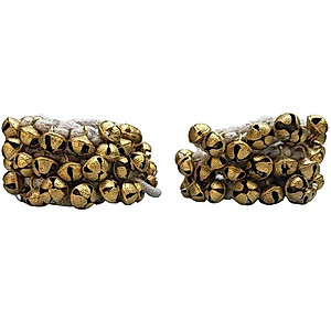 NEW LARGE SIZE KATHAK GHUNGROO 25 + 25 NO 14 LARGE SIZE BELLS TIED WITH COTTON CORD INDIAN CLASSICAL DANCERS ANKLET. MRS