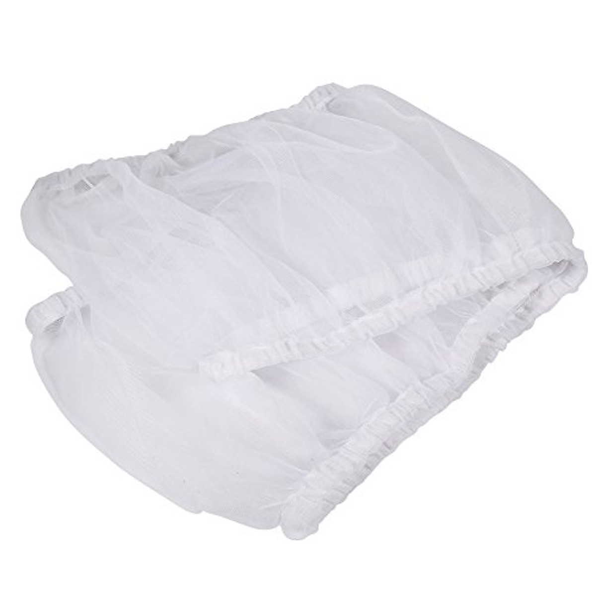 4 Colors Bird Cage Skirt, Large Size Ventilated Soft Nylon Bird Cage Cover Shell Seed Catcher for Pet Products 52-98.4inch Circumference Mesh Pet Bird Cage Prevent Seeds from Falling (White)