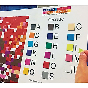 Stick Together Sunflower Sticker Mosaic, Perfect Collaborative Group Project, For Kids, Adults, Sticker by Number, Includes Poster, Stickers, Color Key, and Instructions. Project is 40” x 36”