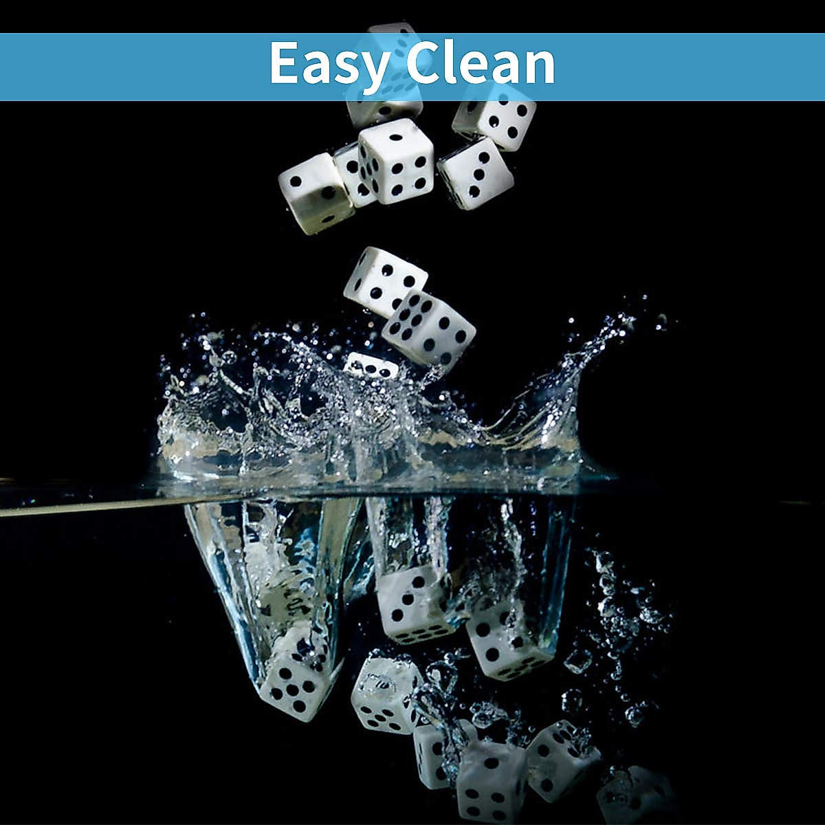 Hotusi Standard Game Dice Acrylic Material 16mm (50Pack White + 50Pack Black)