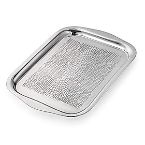 Elegant Serving Tray, Whiskey Tray Ideal for Bathroom Tray, Perfume Tray, Bar Tray, Coffee Table Tray and Vanity Tray - Stainless Steel Tray