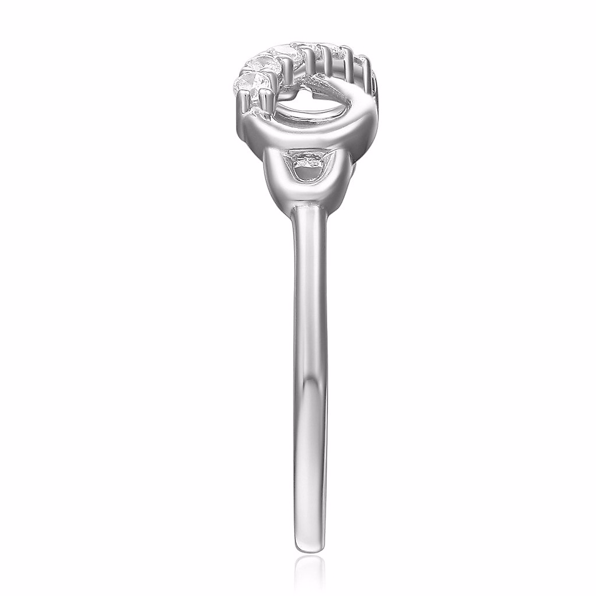 GM Wedding Collection 14k White Gold Infinity Promise Ring - Size 6