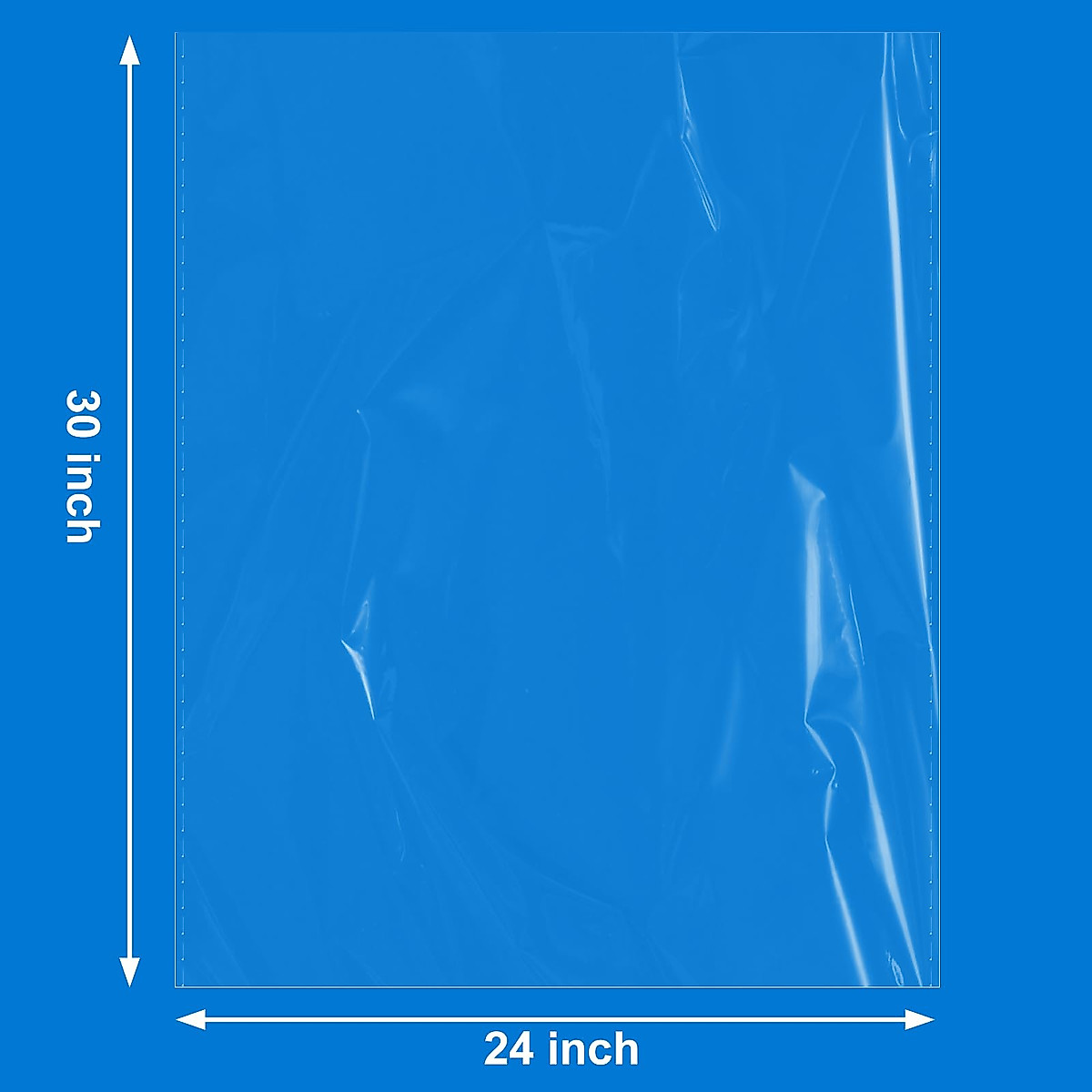 Aubeco 24 x 30 inch 20 Pcs Clear Basket Bags, Large Cellophane Wrap for Baskets, Plastic Bags for Basket