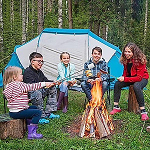 12 PCS Marshmallow Roasting Sticks, Telescoping Smores Sticks for Open Fire Pit, 32 Inch Long Marshmallow Toasting Barbecue Forks BBQ Smores Skewers for Campfire Camping Hotdog Hot Dog Bonfire Grill