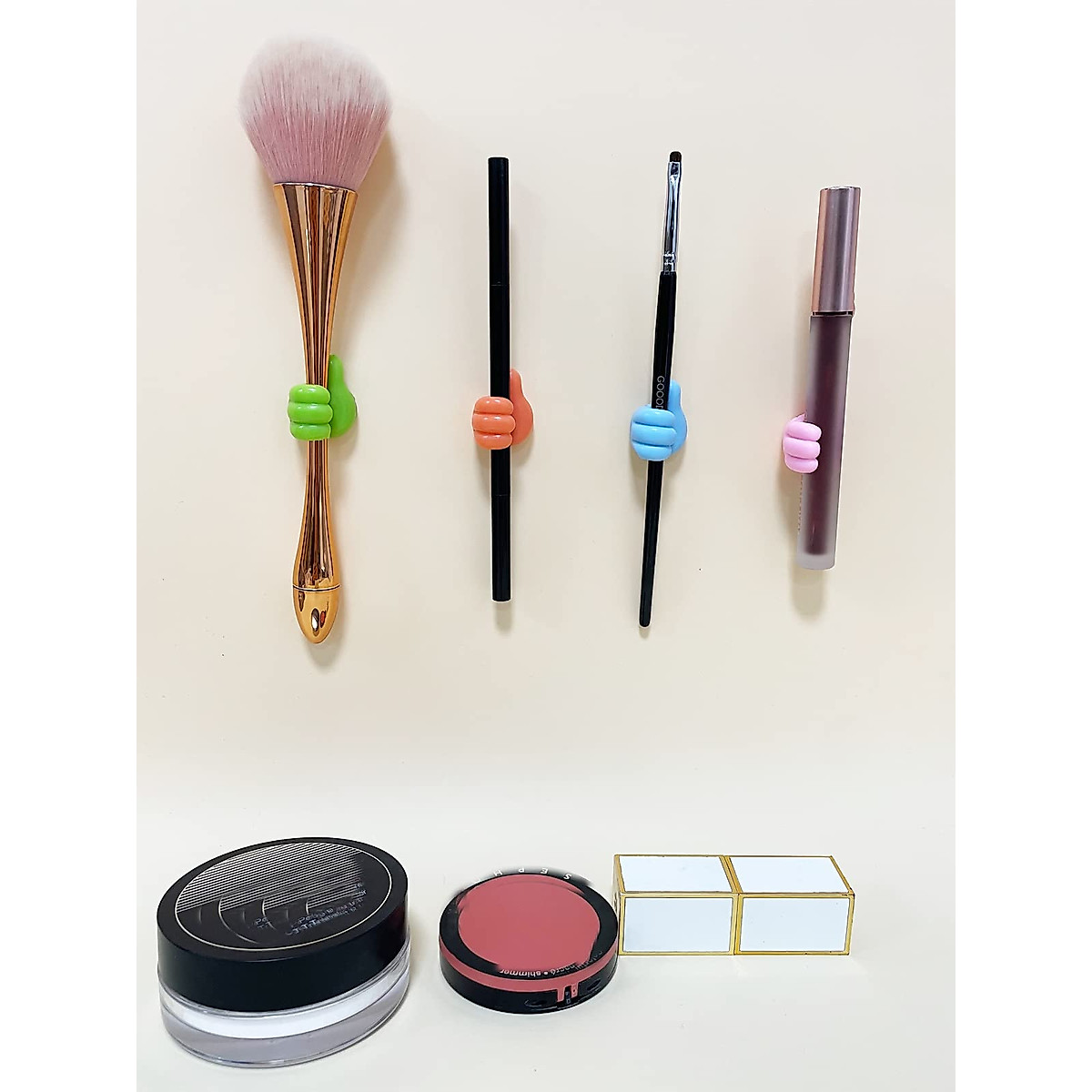 LKBBC 30 Pcs Silicone Thumb Hooks, Multifunction Self-Adhesive Cable Clip, Key Hook Wall Hangers Holder Desktop Cord