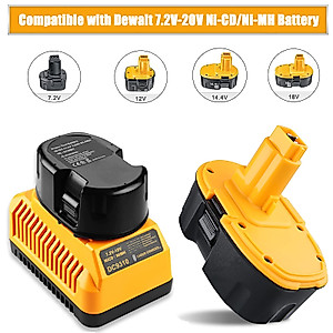 Xmenany 4600mAh DC9096 18V Battery Replacement for Dewalt 18-Volt Battery Pack XRP DW9095 DW9096 DW9098 DE9039 DE9095 DE9096 DE9098 DC9099 DC9098(NiMh) 1Pack