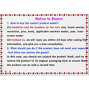 BTSELSS 15.6" Non-Touch Screen Replacement for HP 15-R032DS 15-R034DS 15-R035DS 15-R036DS LCD Display Panel HD 1366 * 768 40 pin (with Tabs)