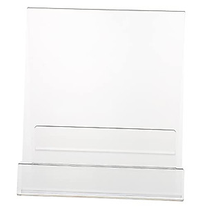 VILLFUL 1pc Acrylic Bookend Foldable Bookshelf Metal Brackets Adjustable Bookends Heavy Duty Book Ends Clear Magazine Holder Desk Book Stand Bookstore Tabletop Bookend Acrylic Book Support