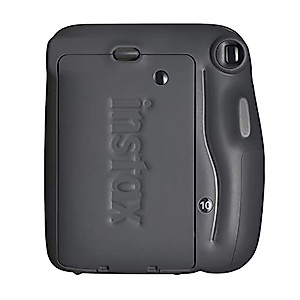 Fujifilm Instax Mini 11 Instant Film Camera with Automatic Exposure and Flash, Fujinon 60mm Lens with Selfie Mirror, Optical Viewfinder - Charcoal Grey (Renewed)