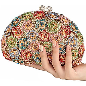 MOSSMON Crystal Evening Clutch Purses Formal Bride Wedding Party Evening Bag for Women