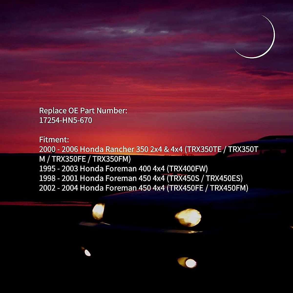 Syconeer Air Filter Oil Filter Spark Plug for 1995-2004 Honda Foreman 400 450 TRX400 TRX450 2000-2006 Honda Rancher 350 TRX350 Replace OE 17254-HN5-670