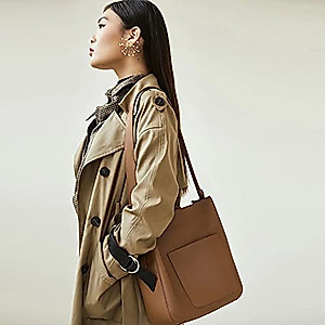 Genuine Leather Shoulder Bag Work Totes for Women Purse Classic Shoulder Shopping Handbag with Zipper Pocket