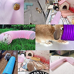 Hamiledyi Small Pet Collapsible Tunnel, Portable Hamster Outdoor/Indoor Playpen, Guinea Pig Fun Hideout Accessories Tent Toys for Bunnies Rats Gerbils Ferrets (Blue)