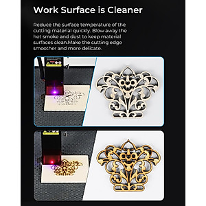 Creality Official Air Assist for CR-Laser Falcon 10W, 22 L/min Adjustable Air Assist Pump, for Laser Cutter and Engraver, Blow Away Smoke and Dust, Reduce Surface Temperature, Keep Cutting Clean