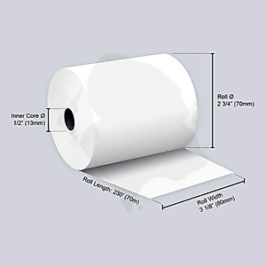 Gorilla Supply Thermal Paper Receipt Roll 3-1/8" x 230' BPA Free 50 Rolls