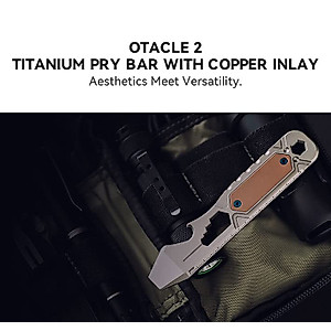 OKNIFE Otacle EDC Retractable Utility Knife, Box Opener Razor Knife with Otacle 2 EDC Ti Bottle Opener, Pry Bar