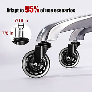 MR.FOAM Office Chair Wheel Replacement 3 Inch 1PC Change The Bad One Wheels for Office Chair Caster for