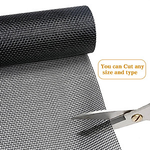 Tooltriz Pet Proof Window Screen Replacement, 39“ x 100" Upgraded Thicken Charcoal Fiberglass Mesh for Sliding Pet Screen Door Repair Kit - Screen Door Protector for Dogs Patio Screen mesh